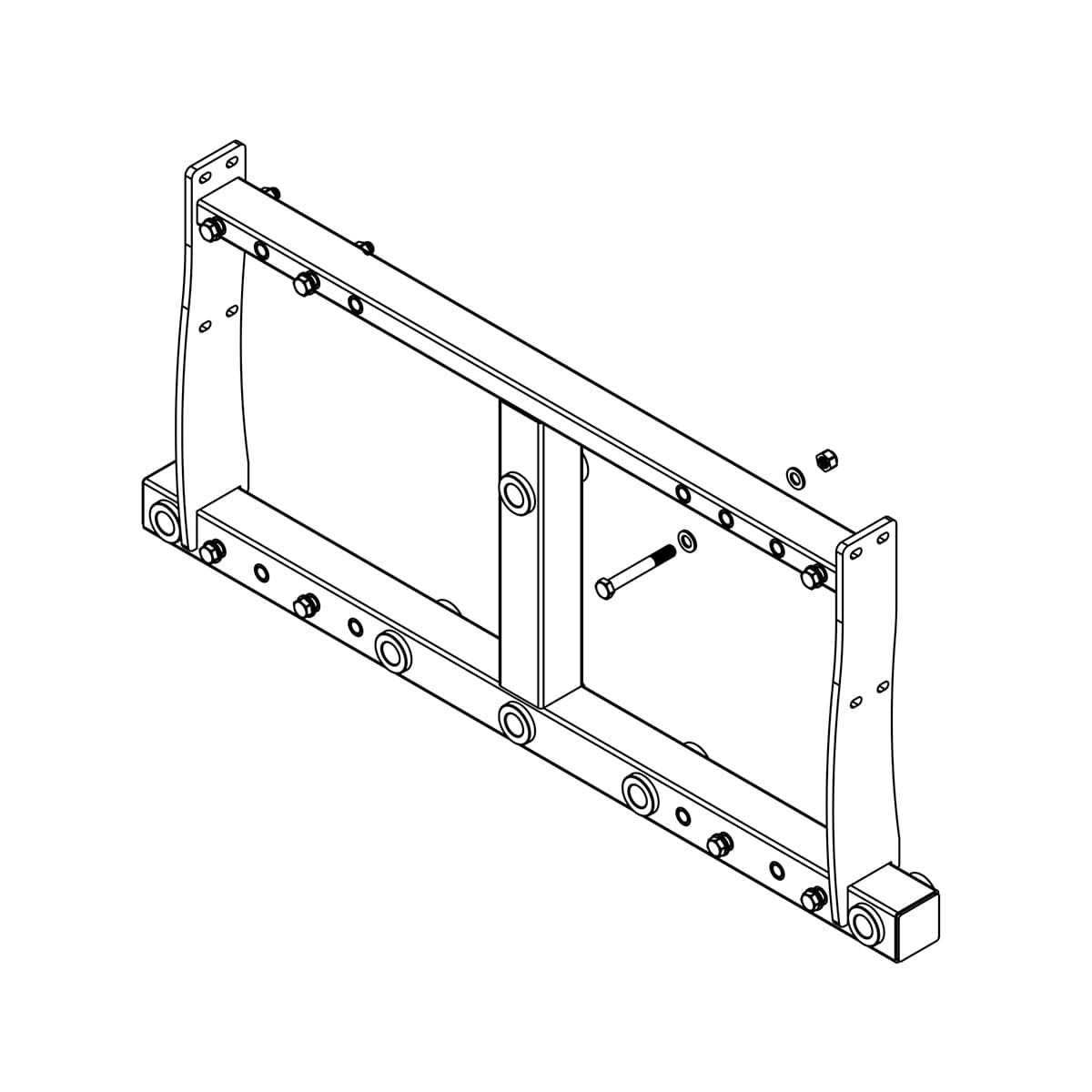Bale spike frame with bolted Three-point attachment | Kellfri